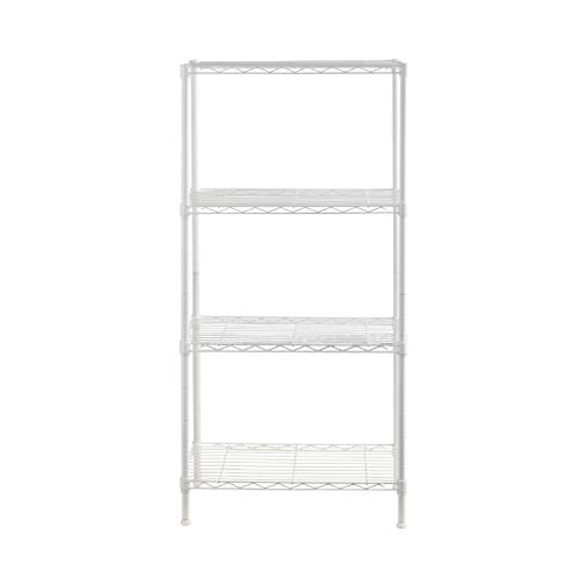 Multi-use Shelving Unit 4-Tier Space-Saving Metal Shelving Storage Rack Heavy Duty Metal Shelf Organizer for Home Office Kitchen Bathroom Garage Closet Dormitory 21x13x43