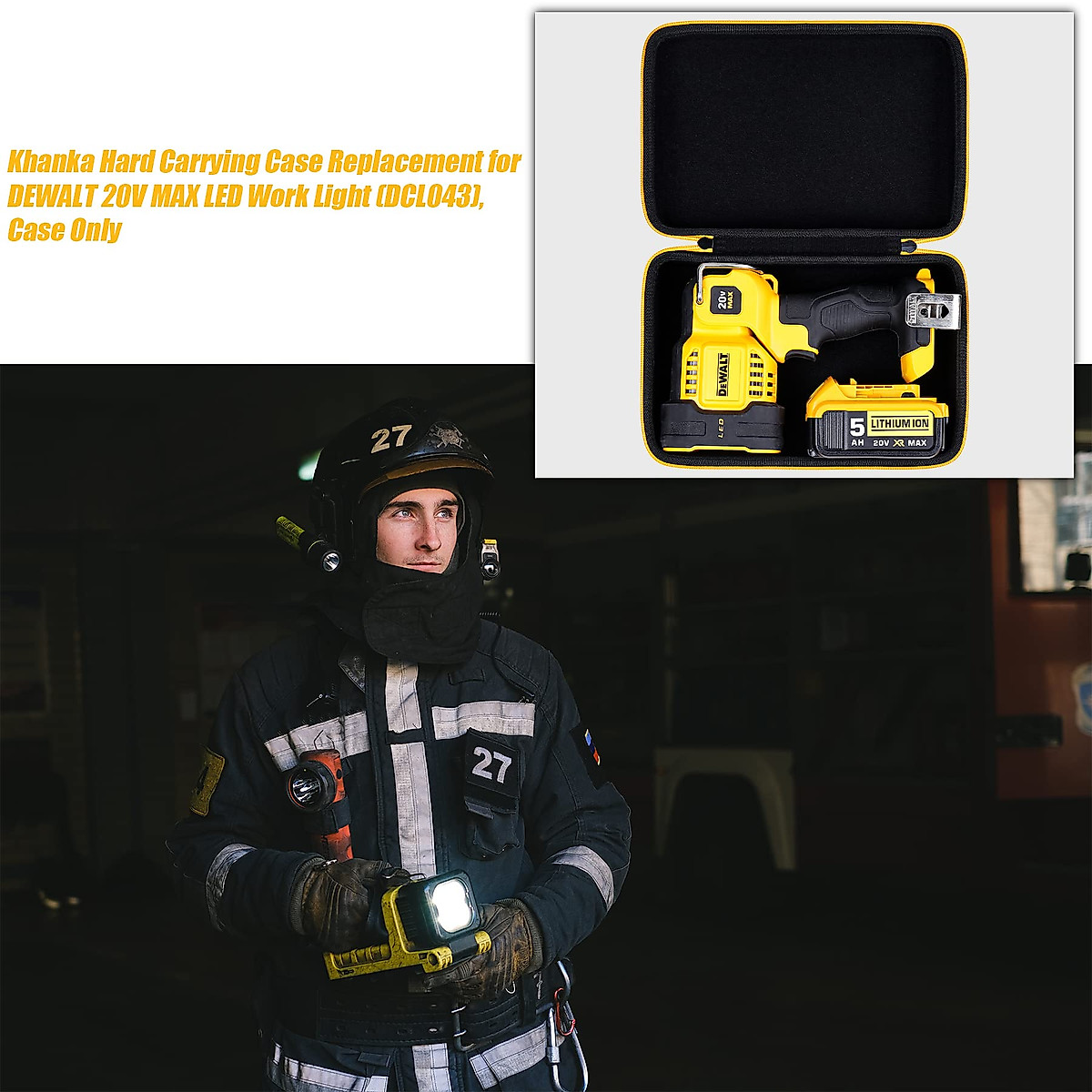 khanka Hard Travel Case Replacement for DEWALT 20V MAX LED Work Light(DCL043)
