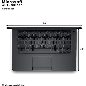 Dell Latitude E5470 14" Laptop, Intel Core i7 6600U to 2.6GHz, 16 GB RAM, 256 GB SSD, Windows 10 Pro (Renewed)