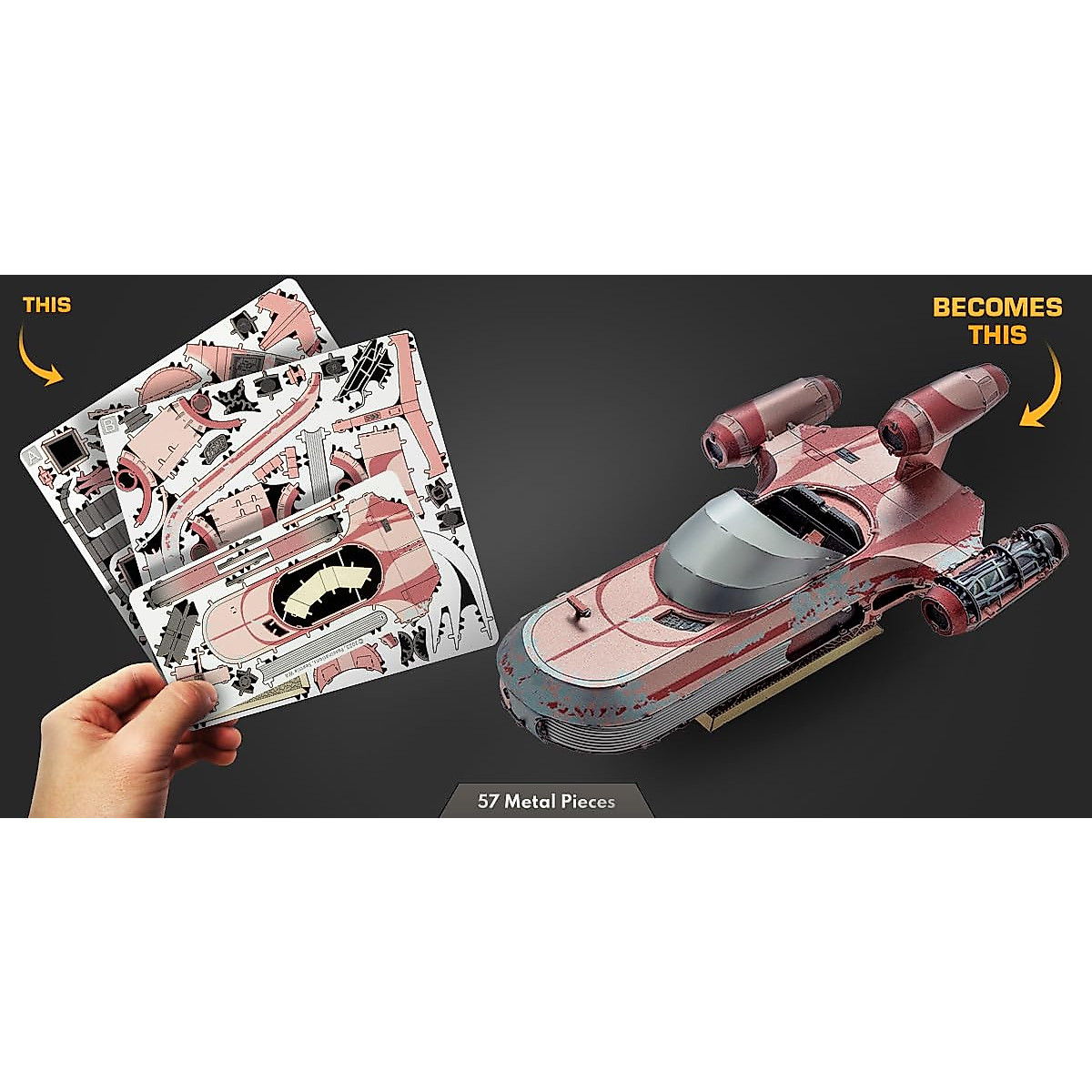 Metal Earth Star Wars X-34 Landspeeder 3D Metal Model Kit Fascinations