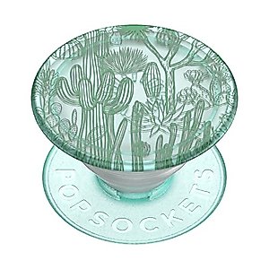 PopSockets Plant-Based Phone Grip with Expanding Kickstand, Eco-Friendly - Translucent Cacti