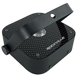 Rockville Mini RF1 V2 Black Recharegable Wash Light, RGBWA+UV, 12 Watts,| 4-Channel RF with Incldued Remote, 15 Hours Battery Life, Perfect for Parties, DJs, Events