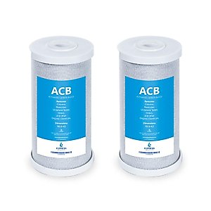 Express Water – 2 Pack Water Filter Activated Carbon Block Replacement Filter – ACB Large Capacity Water Filter – Whole House Filtration – 5 Micron Water Filter – 4.5” x 10” inch…