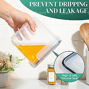 Eshaqzai Stackable Food Storage Containers for Pantry, 24 PCS Air Tight Food Storage Containers with Lids for Cereal,Pasta,Sugar,Flour,Pet & Clear Plastic Containers for Pantry Organization