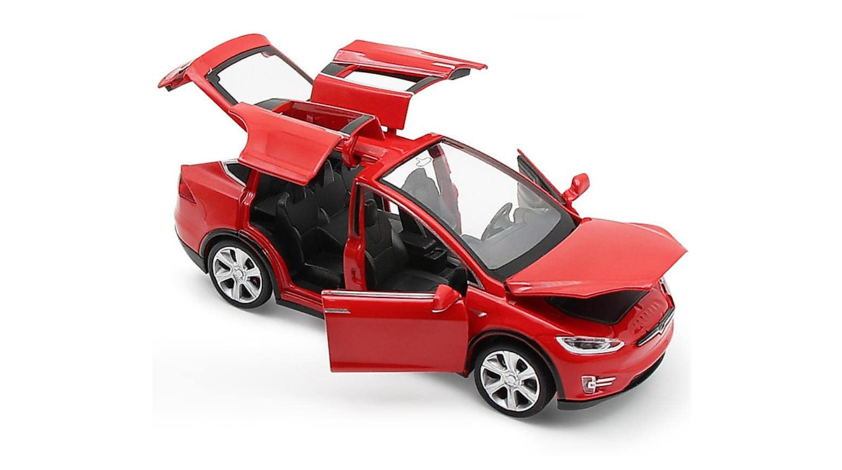 1:32 Scale Tesla Model X Car Toy - Lights, Music & Pull Back Action