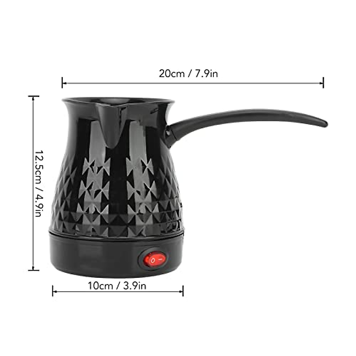 Asixxsix Turkish Electric Coffee Pot, Portable ABS Stainless Steel Coffee Maker Machine with Dual System, Even Heating Coffee Pot with Removable Handle for Tea Coffee