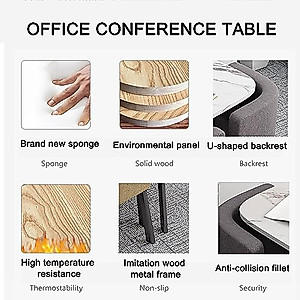 Office Conference Table Business Coffee Table Set, Kitchen Breakfast Bar Table and Chair Set, Modern Conference Room Coffee Table with Chair, Cafe Balcony Living Room Simple Dining Table ( Color : Lem