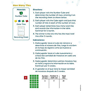 hand2mind Hands-On Standards, Learning at Home Family Engagement Kit for Grade 3, Math Activity Book with Math Manipulatives, Spanish Translations for Key Materials