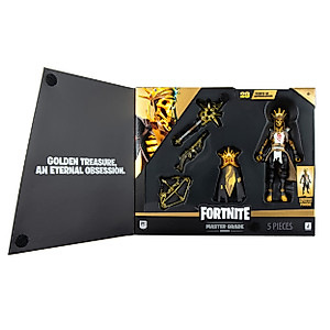 FORTNITE ORO (Master Grade) - 4-Inch Articulated Figure with Back Bling, Harvesting Tool, and Weapons