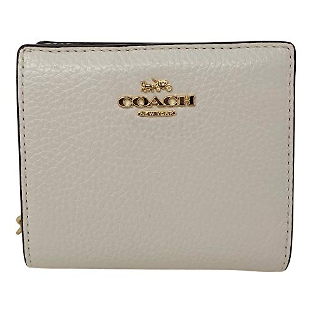 Coach Pebble Leather Snap Wallet Chalk Style No. C2862