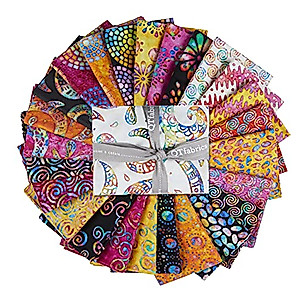 Fabric & Fabric QT Fabrics Brilliance Fat Quarters Pack 26pcs, Warm