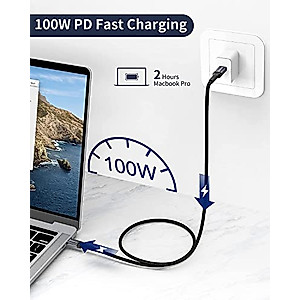 Sniokco USB4 Cable 6.6FT, USB C to USB C Cable 40Gbps with Emarker for Thunderbolt 4/3 USB C 3.2 Gen2*2 PD3.1 240W 100W Data Sync Charger Video Audio for Monitor Display PC Laptops iPhone16 15 MacBook