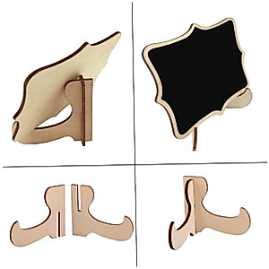 VOSAREA 2sets Mini Chalkboard Signs Set Blackboard Message Boards with Stand Decorative Wood Signs for Wedding and Girls 10pcs*2