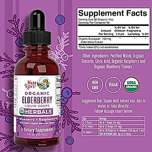 Elderberry Syrup by MaryRuth's | USDA Organic | Black Elderberry Liquid Drops for Immune Support | Sambucus Elderberry for Overall Health | Vegan | Non-GMO | Gluten Free | 30 Servings | 2 Pack