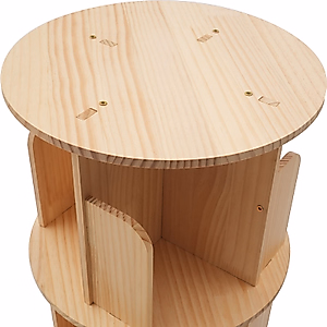 PAREKS 6 Tiers Rotating Bookshelf 360 Display Floor Standing Bookcase Storage Rack for Kids&Adults Multi-Functional Bookshelf Organizer/2444