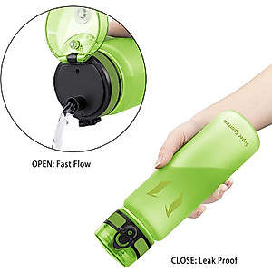 Super Sparrow Water Bottle - 12 oz - BPA & Toxic Free Tritan Water Bottles - One Touch Opening - Leak-proof Plastic Bottle - Kids Water Bottle for Office, Gym, Outdoor, Sports