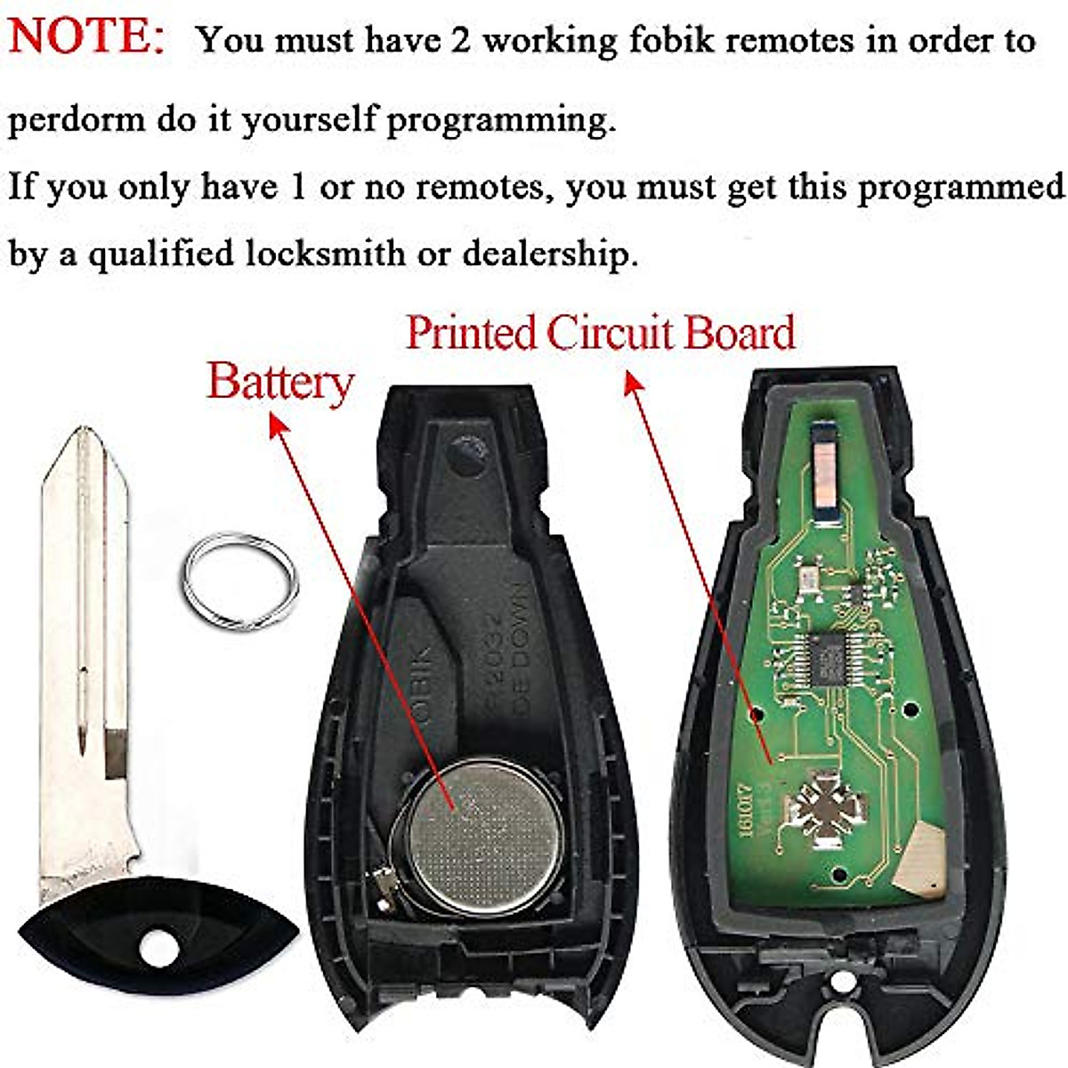Key Fob Compatible for 2008-2012 Dodge Challenger,2008-2010 Dodge Charger Keyless Entry Remote Car Key Fob Replacement for M3N5WY783X IYZ-C01C