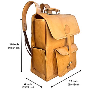Handmade Genuine Leather Backpacks Laptop Computer Bag for Men Women Gift for Him Her