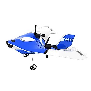 QI XING QX 2 CH Remote Control Airplane, 2.4Gh RC Airplane with Light Strip, RC Plane Ready to Fly, Easy to Fly RC Plane for Kids & Beginner,2023 You can Fly Any time Any Place (Blue)