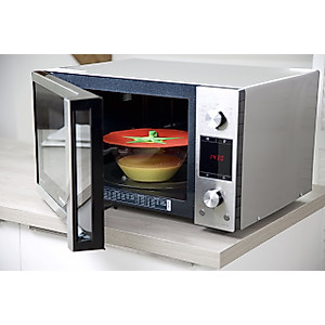 Charles Viancin - Tomato Silicone Lid for Food Storage and Cooking - 8''/20cm - Airtight Seal on Any Smooth Rim Surface - BPA-Free - Oven, Microwave, Freezer, Stovetop and Dishwasher Safe