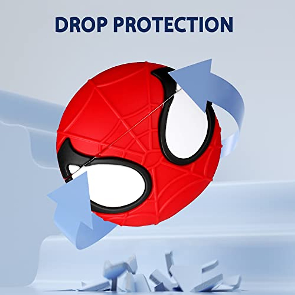 Lupct for Airpods 3 Case Cute Cartoon Character Design Silicone for Apple Air Pods Cover for Kids Girls Boys Shell Funny Fun Cool Unique Stylish Soft Protective Cases for AirPod 3rd(Red Spider)