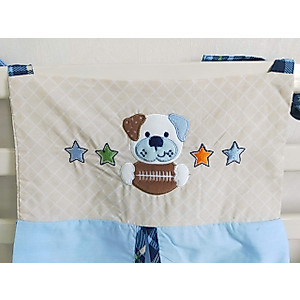 CribMATE Blue Dog Nursery Diaper Stacker Sport Puppy Diaper Hanging Bag (Blue Sport puppy)