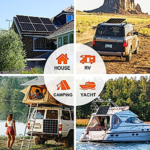 DOKIO 150 Watt 18 Volt Monocrystalline Solar Panel High Efficiency Module Durable RV Marine Boat Off Grid