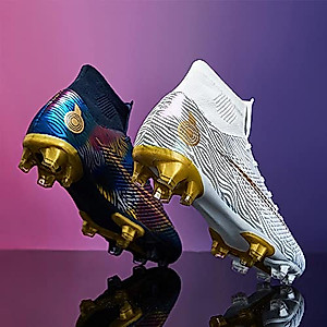 Maylrvjv Men's High-Top Soccer Cleats Football Shoes Lightweight Big Kids Youth Professional Training Soccer Sneakers