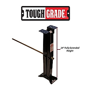 ToughGrade 5000 lb 24" RV Scissor Leveling Stabilizer Jack Camper Trailer 4 Pack with Handle