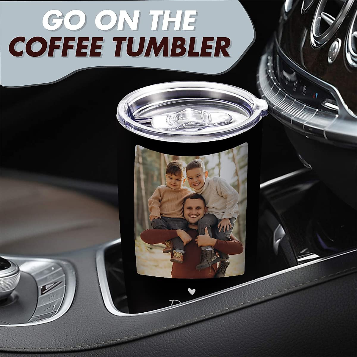 wowcugi Personalized Tumbler For Dad 20oz 30oz Love You Daddy Photo Picture Stainless Steel Insulated Tumblers Coffee Travel Mug Dad Gifts For Birthday Fathers Day Father Gift From Daughter Son