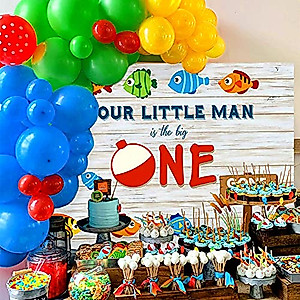 JeVenis Ofishally One Party Decoration The Big One Party Decoration Ofishally One Banner The Big One Backdrop Gone Fishing Party Decoration Little Fisherman Party Decoration