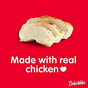 Hartz Delectables Squeeze Up Interactive Lickable Wet Cat Treats for Adult & Senior Cats, Chicken, 0.5 Oz - 4 Count (Pack of 8) - Packaging May Vary