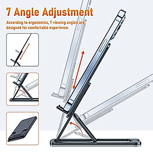 Desk Phone Stand For iPhone 13 Pro Max Mini, 12 11,Adjustable Folding Foldable Cell Phone Holder,Small Desktop Portable Metal Travel Cellphone Stand for iPhone,Samsung,Mobile Phone, Android Smartphone