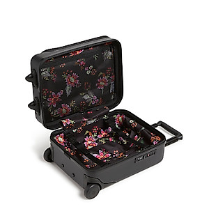 Vera Bradley Women's Hardside Underseat Rolling Suitcase Luggage, Black, One Size