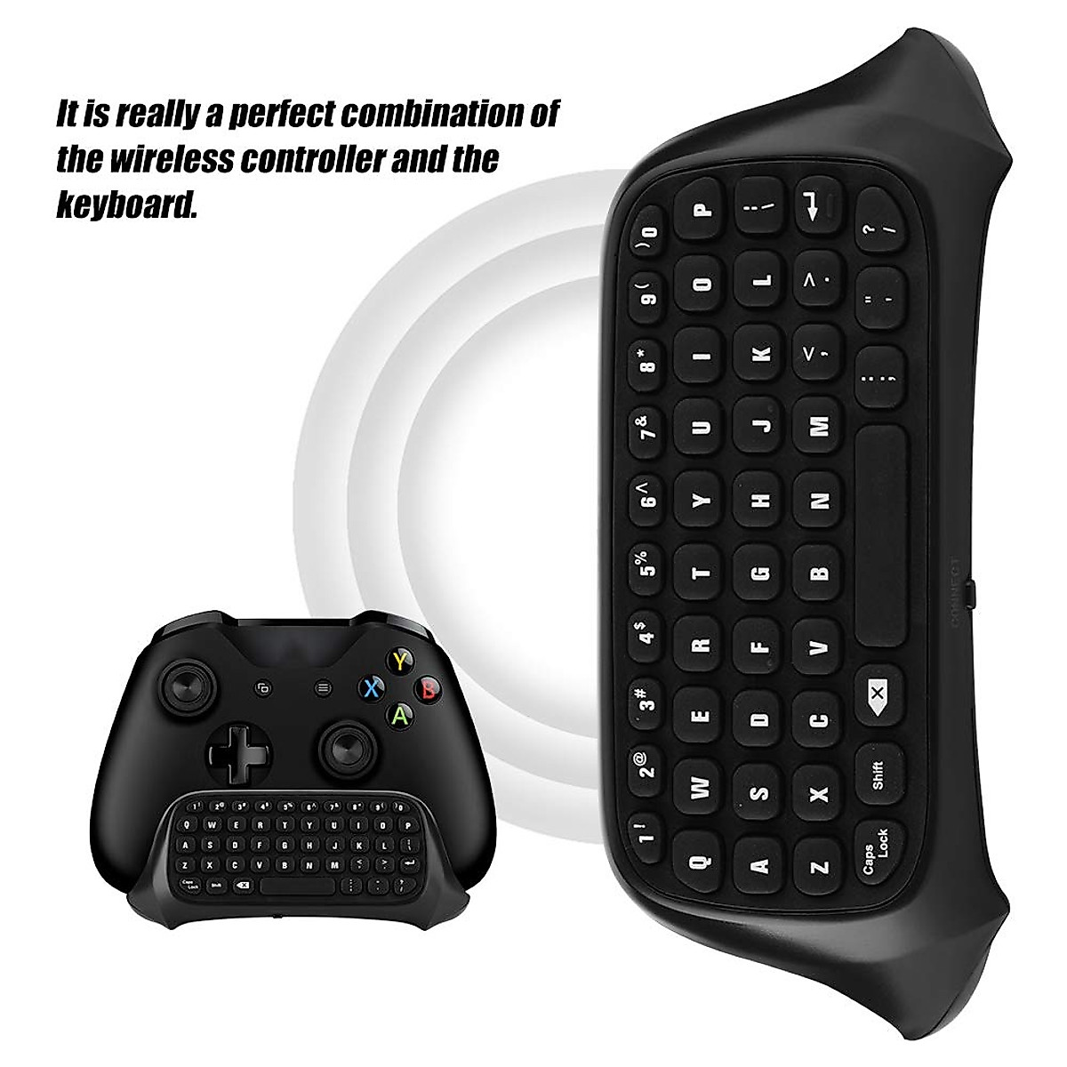 PUSOKEI Mini Controller Keyboard Controller Chat Keyboard one Controller Keyboard for one GamePad Game Gaming Controller (Black) [video game]