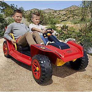Little Tikes Dino Dune Buggy 12V Electric Powered Ride-On with Portable Rechargeable Battery, Adjustable Seats, Seatbelts, for Kids, Children, Toddlers, Girls, Boys, Ages 3-6 Years, Multicolor