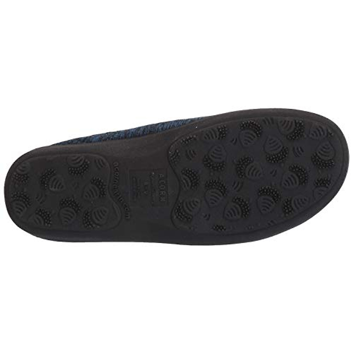 Acorn Women's Explorer Water Repellent Moc Slipper with Adjustable Toggle, Navy Blue Heather, Large