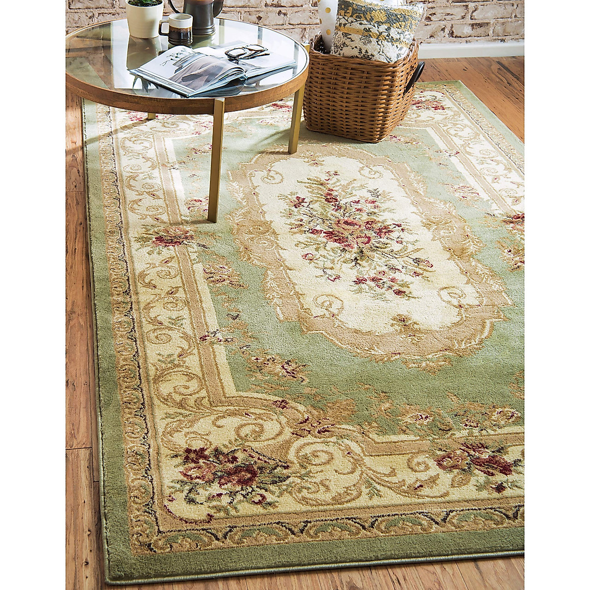 Unique Loom Versailles Collection Traditional Classic Floral Motif Area Rug (4' 0 x 6' 0 Rectangular, Burgundy/ Ivory)
