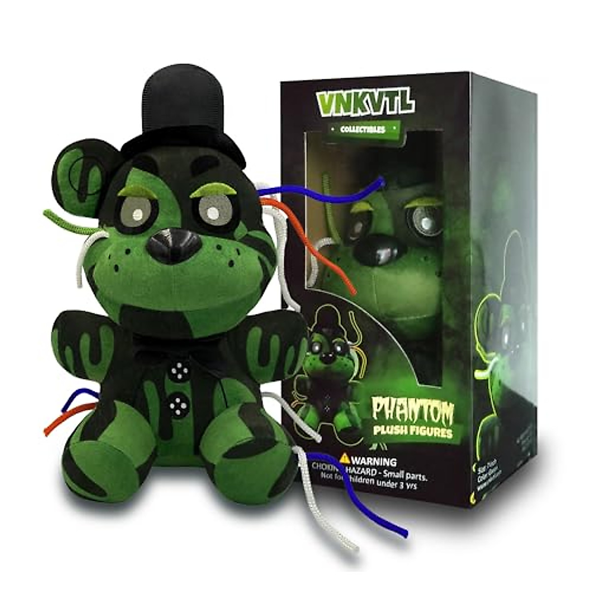 VNKVTL Phantom Freddy Plush Birthday Gift for Kids, Freddy Stuffed Animal with Soft and Comfortable Cotton, Decor Toy Freddy Plush for All Ages, 7 Inch Game Plush.