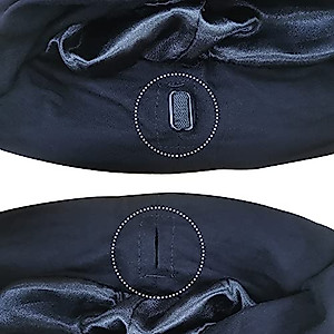 Satin Bonnet Sleep Cap Hair Cover Bonnet Satin Lined Slouchy Beanie Night Sleeping Hat - Adjustable for Curly Hair