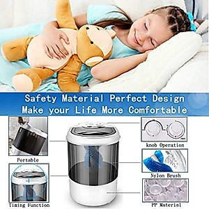 Portable Mini Washing Machine,Semi-Automatic,Three functions of washing shoes washing Clothes Spin-Dry,9.9 lbs Capacity