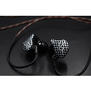 KZ ZST Pro Dynamic Hybrid Dual Driver in-Ear Headphones (Black Without Mic)