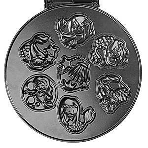 Mermaid Waffle Maker, Fun Easter Gift for Kids- Create 7 Different Mermaid Shaped Waffles in Minutes - A Fun, Cool Under the Sea Breakfast for Kids & Adults- Electric Nonstick Waffler Iron Ocean Theme