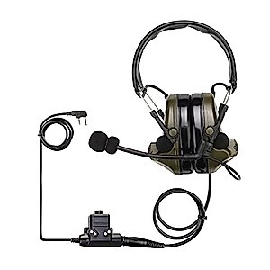 Retevis EHK007 Noise Reduction Walkie Talkie Headset, Sound Pickup, Compatible RT22 RT21 RT68 RB85 Baofeng UV-5R Walkie Talkie, 2 Way Radio Headset, Airsoft Shooting Hunting Gift(1 Pack)