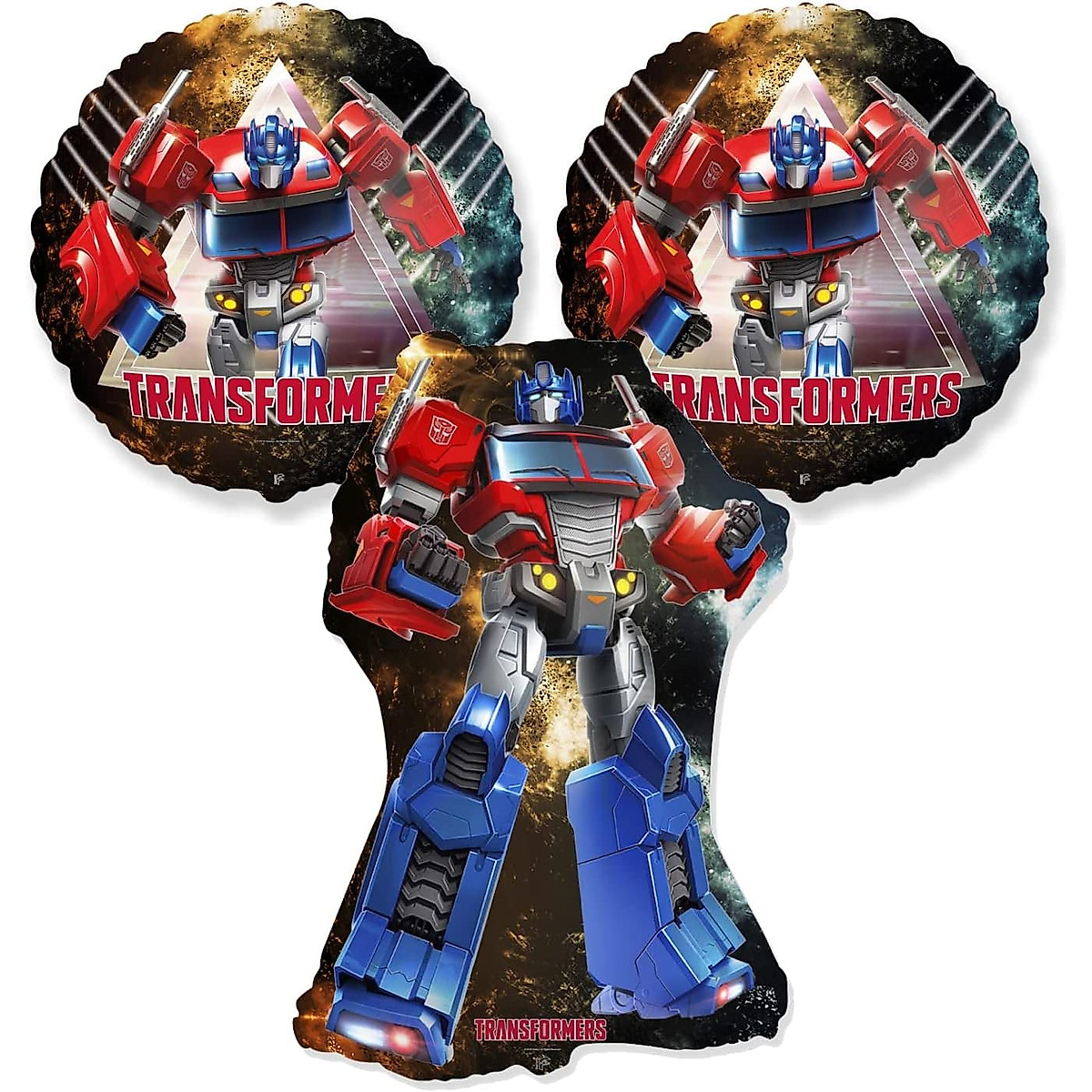Epic Party Plan Optimus Prime Transformers Balloon Set of 3 - 30'' Tall Centerpiece for Boys' Birthday, Graduation, Summer Party Decorations
