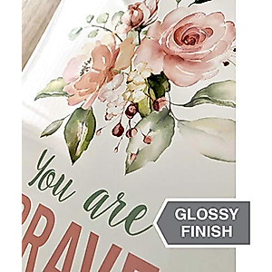 Confetti Fox Girls Inspirational Words Wall Decor, Pink Floral Modern Art, Positive Motivational Quotes, Teen Flowers Affirmations Typography Posters (8x10 Unframed Set of 4 Prints)