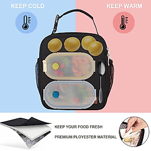 Deosk Lunch Bag Reusable Small Lunch Box for Men Insulated Portable Lunchbox for adults & Kid Suitable for School Work Picnic (Navy Blue)