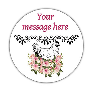 Personalized chicken egg carton labels, Stickers, tags