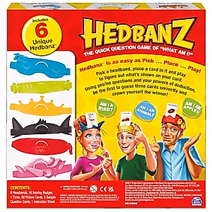 Hedbanz Picture Guessing Board Game 2020 Edition Family Games | Games for Family Game Night | Kids Games | Card Games, for Families and Kids Ages 8+