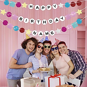 Slitunk Birthday Decorations, 173 PCS Birthday Banner, DIY Friendship Bracelet Birthday Banner, Glitter Era Tour Birthday Party Decorations for Music Theme